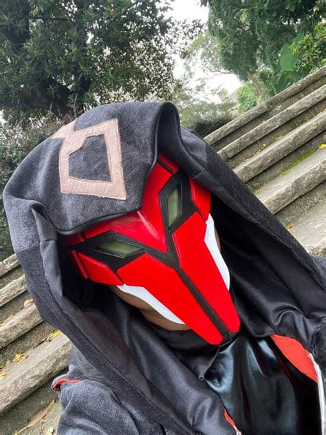 Genshin Impact Cosplay Fatui Pyro Agent Mask Fauxforge Props