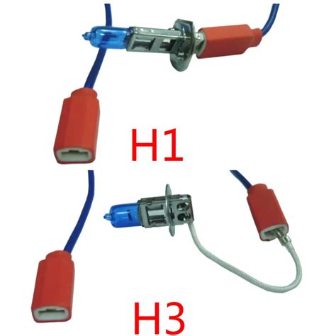 2pcs H1 H3 Universal Heat Proof Ceramic Plug Car Headlight Bulb Connector Plug Socket Harness