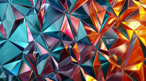 Premium Photo Abstract Geometric Wallpaper Crystal Glass Texture 3d