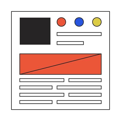 Premium Vector Article Webpage Template Linear Flat Color Vector Icon