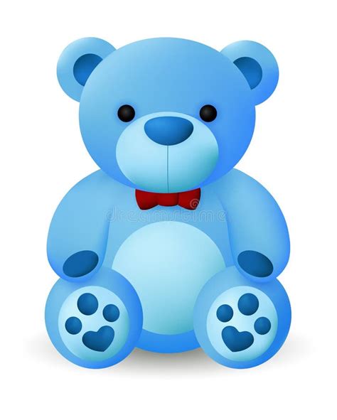 Cute Blue Bear Doll Stock Vector Illustration Of Icon 39100323