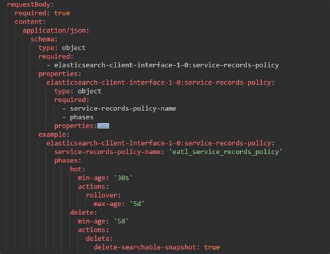 OAS PutElasticsearchClientServiceRecordsPolicy Needs To Move The