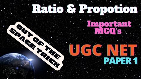 Ratio And Proportion Part 2 Ugc Net Paper 1 Mathematical Aptitude Youtube