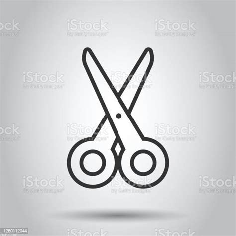 平面樣式的剪刀圖示在白色隔離背景上剪切設備向量圖切割機業務理念向量圖形及更多分離圖片 分離 切斷 剪髮 Istock