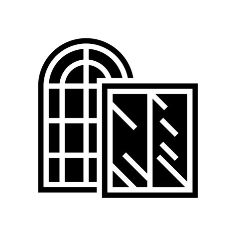 Windows Glass Production Glyph Icon Vector Illustration 10328157 Vector