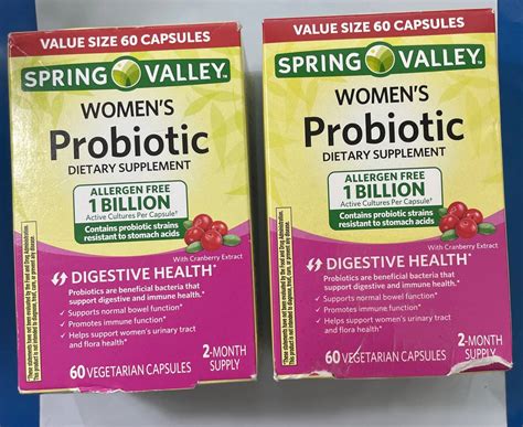 Spring Valley Two 60ct Boxes Spring Valley Womens Probiotic Veg Caps 1