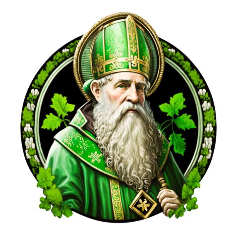 St Patrick Stained Glass Icon 22507121 Png