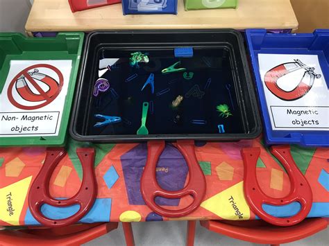 EYFS Investigation Table Sorting Magnetic And Non Magnetic Items Babe Activities Magnets