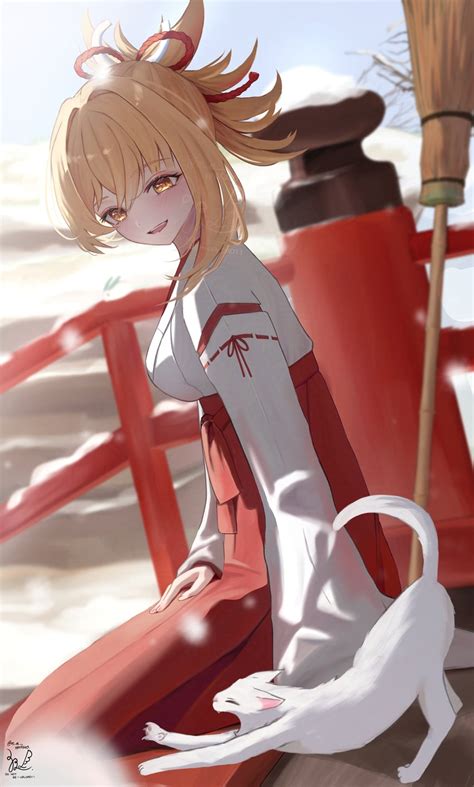 Yoimiya Genshin Impact Drawn By Sazanami Re N Rentaro Danbooru