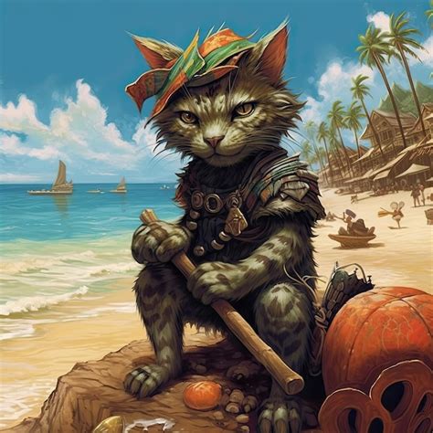 Premium Ai Image Fantasy Cat Ai Generative