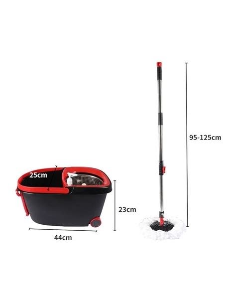 Cleanflo Spin Mop Bucket Set In Black Myer
