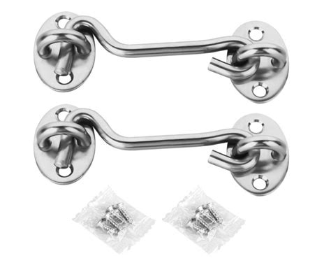 Hook And Eye Latch Stainless Steel Heavy Duty Privacy Lock For Doors