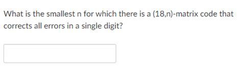 What Is The Smallest N For Which There Is A Chegg