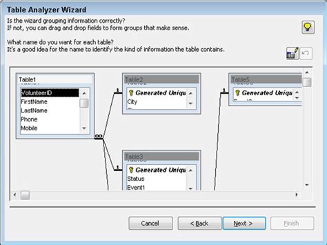 How To Use Table Analyzer In Access 2016 Dummies