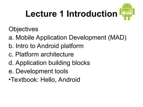 Lecture 1 Android Application Developmentppt