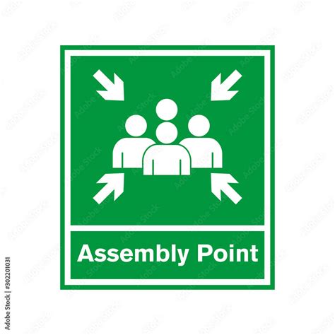 Assembly Point Sign Vector Design Template Stock Vector Adobe Stock