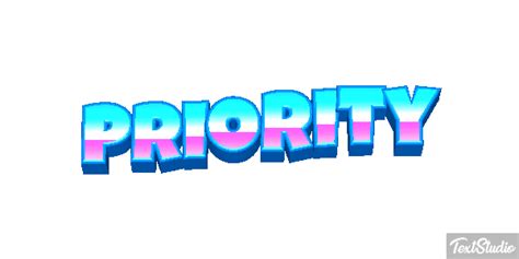 Priority Word Animated  Logo Designs