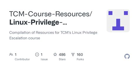 GitHub TCM Course Resources Linux Privilege Escalation Resources Compilation Of Resources For