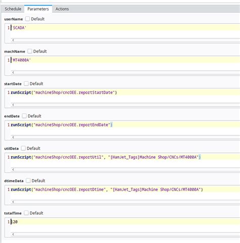 Scheduled Report With Scripted Parameters Ignition Inductive