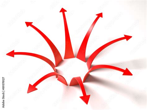 Arrows Pointing Outwards Red Stock Illustration Adobe Stock