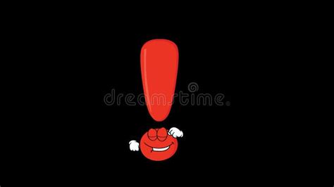 Signo De Exclamación Personaje De Caricatura Apuntando Con El Dedo