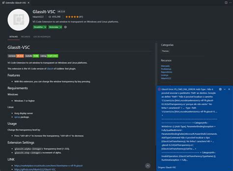 Extension Glassit Vsc V026 Doest Work Rvscode