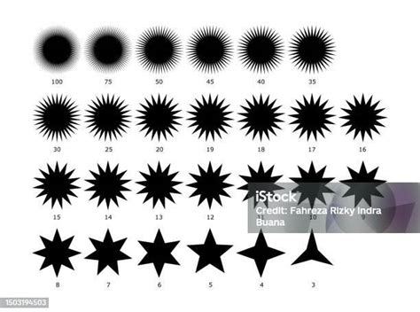 기하학적 태양 광선 아이콘 디자인의 컬렉션입니다 간단한 별 또는 태양 모양 아이콘 벡터 세트입니다 0명에 대한 스톡 벡터 아트 및 기타 이미지 Istock