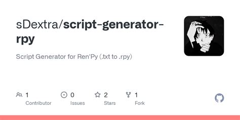 GitHub - sDextra/script-generator-rpy: Script Generator for Ren'Py (.txt to .rpy)