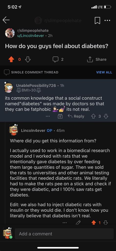 Diabetes Isn T Real R Confidentlyincorrect