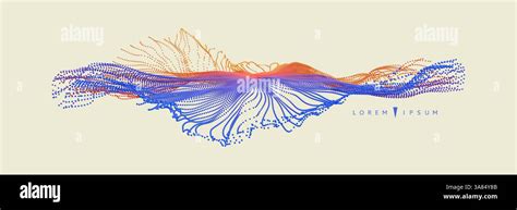 Point Explode Array With Dynamic Emitted Particles 3d Technology Style Abstract Background