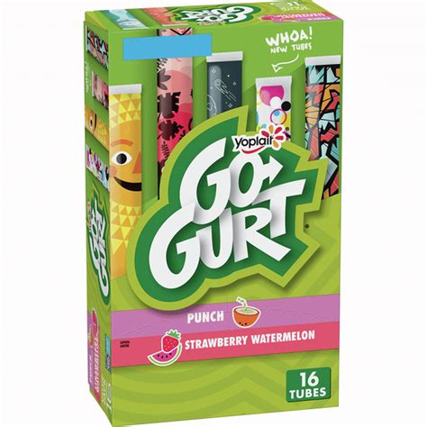 Yoplait Go Gurt Portable Low Fat Yogurt Variety Pack 16 Count 32 Oz