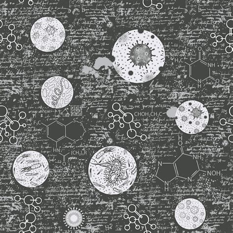 Premium Vector Seamless Pattern On Topic Of Biology And Genetics