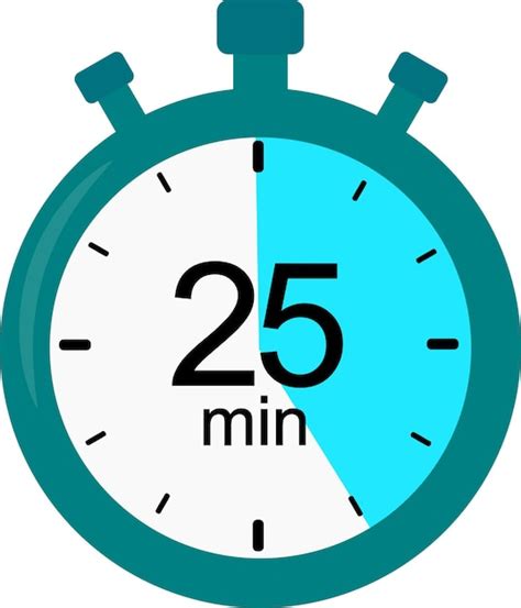 Premium Vector Stopwatch Icon 25 Minutes Timer Vector Graphics