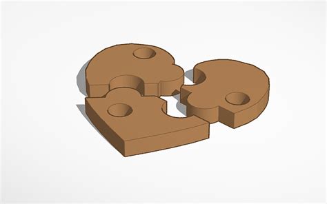 Stl File Heart Puzzle X3 Corazon Rompecabezas X3・3d Printer Design To