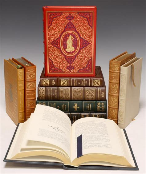 10 Franklin Leather Bound Library Shelf Books Auction