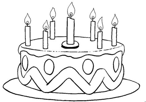 Coloriage Gâteau Danniversaire Facile Dessin Gratuit à Imprimer