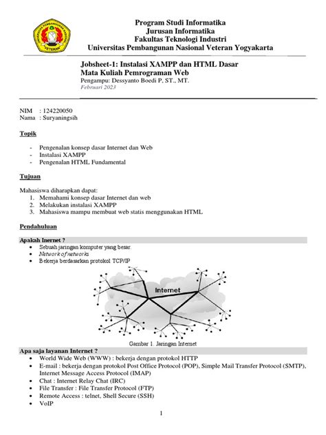 Jobsheet Pemrograman Web Dasar Pdf