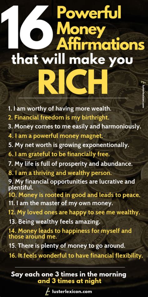 16 Powerful Money Affirmations That Will Make You Rich Wealth