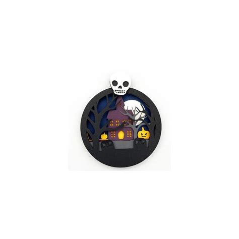 Haunted House Layered Halloween Ornament