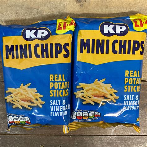 6x Kp Minichips Salt And Vinegar Potato Sticks Bags 6x60g And Low Price Foods Ltd