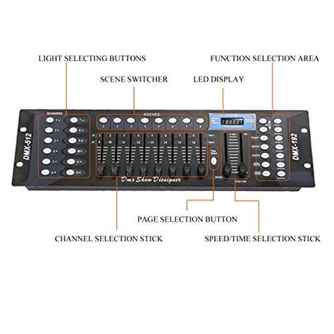 Dmx Controller Dmx Console 192CH Dmx512 Console With 2m 6 6 Ft DMX Signal Cable Controller