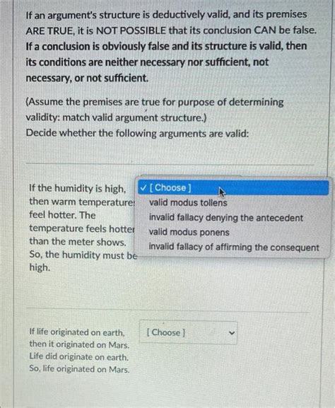 If An Arguments Structure Is Deductively Valid And