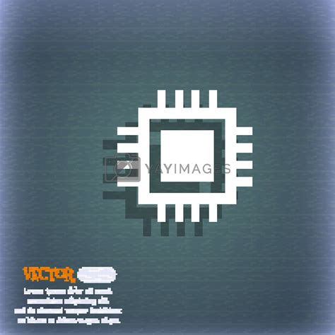 Central Processing Unit Icon Technology Scheme Circle Symbol On The