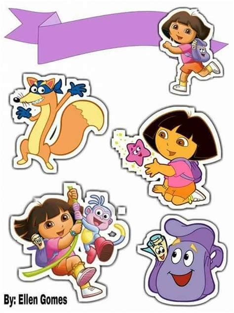 Dora La Exploradora Toppers Para Tartas Tortas Pasteles Bizcochos O