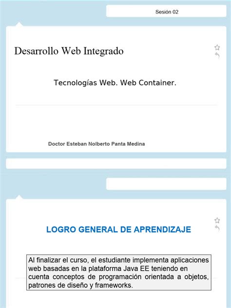 Semana 02 Tecnologías Web Web Container Descargar Gratis Pdf
