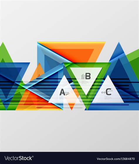 Modern Geometrical Triangle Abstract Background Vector Image