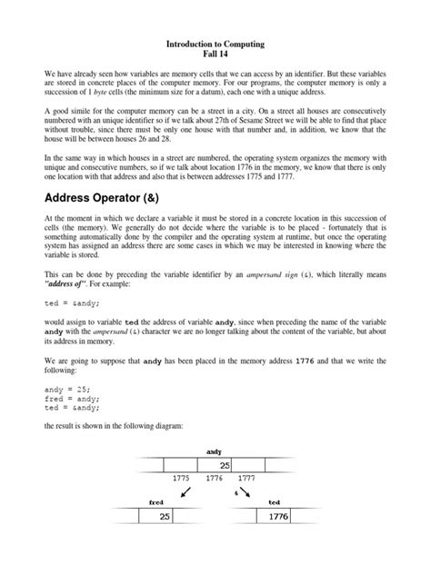 Pointers Pdf Pointer Computer Programming Computer Architecture