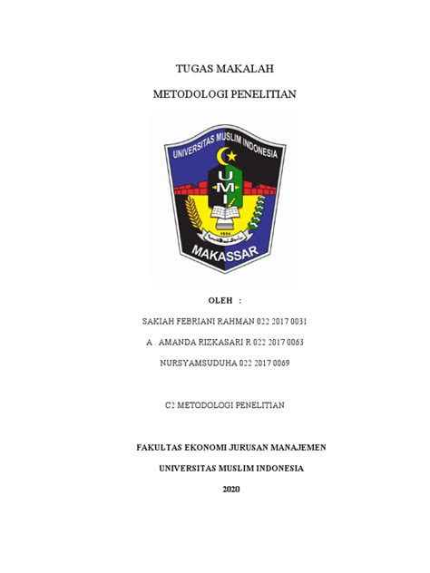 Makalah Metodologi Penelitian Pdf