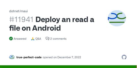 Deploy An Read A File On Android · Dotnet Maui · Discussion 11941 · Github