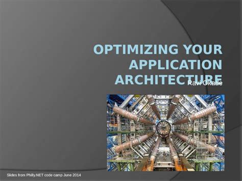 Pptx Optimizing Application Architecture Netjava Topics Dokumen